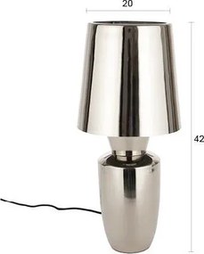 Kovová stolní lampa ve stříbrné barvě s kovovým stínidlem (výška 42 cm) Classy – Zuiver