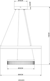 Globo 48046H1 - LED Lustr na lanku ZARA LED/30W/230V 3000K