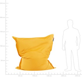 Sedací vak XL  140x180 cm žlutý FUZZY Beliani