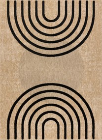 Dywany Łuszczów, Kusový koberec Spark 0688 beige/black, 160x220, béžová, chodba / předsíň