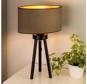 Duolla - Stolní lampa OVAL VEGAN 1xE27/15W/230V pr. 30 cm béžová