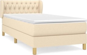 Box spring postel s matrací krémová 100 x 200 cm textil 3127026
