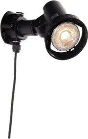 FAN LED-GRUBB-7M Venkovní reflektor LED GRUBB černá, E27, 7 W, 510 lm, 4000 K, 11,8 x 9,4 x 17,6 cm - FANEUROPE