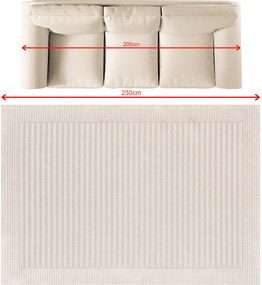 Koberec Lunara creamy 160x230 cm
