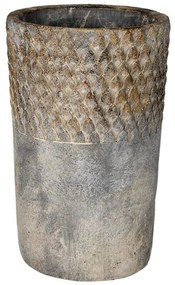 Cementový šedý květináč L – 14x23 cm