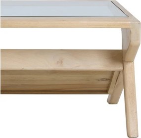 Konferenční stolek se skleněnou deskou ve světle přírodní barvě 70x112 cm Yuki – Light &amp; Living