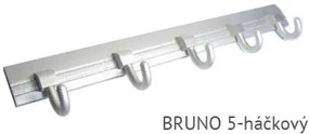 kovový věšák BRUNO 3h,4h,5h Varianta: BRUNO 5-háčkový, eloxovaný hliník