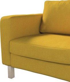 Potah na křeslo IKEA Karlstad, krátký barva žlutá látka pletený vzor