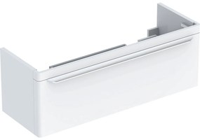 Geberit myDay - Umyvadlová skříňka, 1160x410x430 mm, 1 zásuvka s LED osvětlením, lesklá bílá 824130000