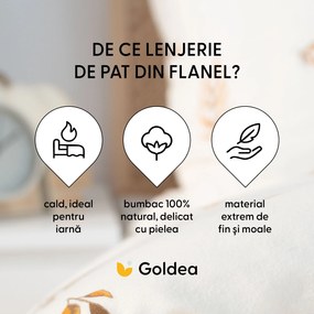Goldea flanelové povlečení - podzimní dýně a lístky 140 x 200 a 70 x 90 cm