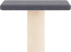 Škrabadlo pro kočky se sisalovými sloupky tmavě šedé 73 cm 172036