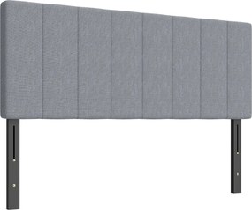 HOMCOM čalouněné čelo postele, 3 výšky, látka se vzhledem lnu, pěnová výplň — šedé (pro postele 150–160 cm) | Aosom