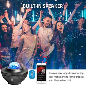 Bezdoteku Projektor Starry Sky pro děti s Bluetooth reproduktorem