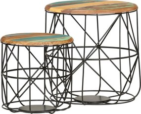 vidaXL Konferenční stolky 2 ks masivní recyklované dřevo [286578]