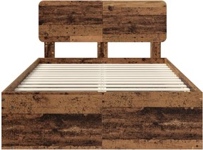 Rám postele Staré dřevo 135 x 190 cm Masivní borové dřevo 3412094