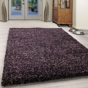 Kusový koberec Enjoy shaggy 4500 lila Kruh 80 cm