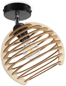 Bodové svítidlo Timber, 1x dřevěné stínítko, n