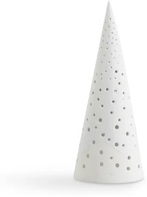 Bílý vánoční svícen z kostního porcelánu Kähler Design Nobili, výška 25,5 cm