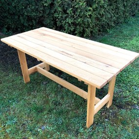 KULHÁNEK Klasický stůl dubový Odstín nátěru: olej - bezbarvý, Velikost desky: 210x90 cm