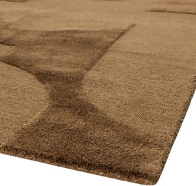 Hnědý koberec s příměsí vlny 170x240 cm Livo – WOOOD