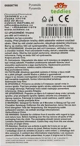 TEDDIES Pyramida stohovací skládačka 7 ks / Plast / 6 m+