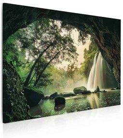 Malvis ® Obraz na plátně Vodopád z jeskyně Velikost: 90x60 cm