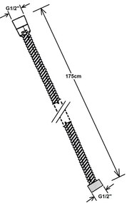 Mosazná sprchová hadice ve zlaté barvě Powerflex – Sapho