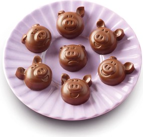 Forma na pralinky Scg35 Choco Pigs silikonová