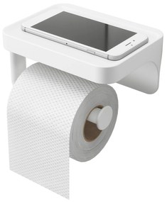 Samodržící držák na toaletní papír s poličkou Umbra Flex Sure-Lock Toilet Paper Holder | bílá