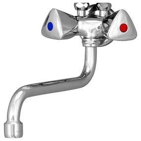 Mereo, Dřezová nástěnná baterie s ramínkem trubkovým Ø16mm - 300 mm, chrom CBS301003M