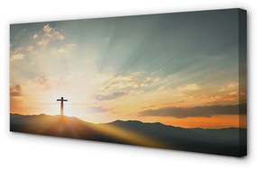 Obrazy na plátně Cross sun top 100x50 cm