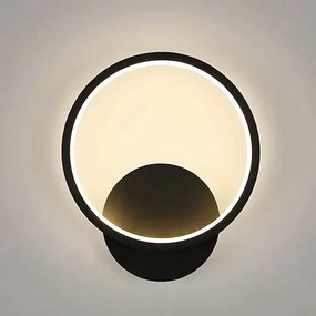 Toolight Toolight, LED nástěnné svítidlo 20cm, 10W, 3000K, LHJ081-W, černá matná, OSW-50060