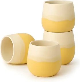Goodwei Fuji Yellow / Sada keramických šálků / 4 ks / 200 ml