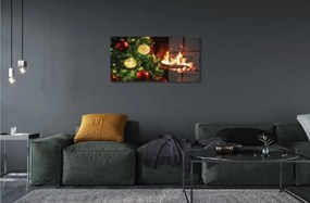 Obraz na skle Ozdoby pobočky ohniště 120x60 cm