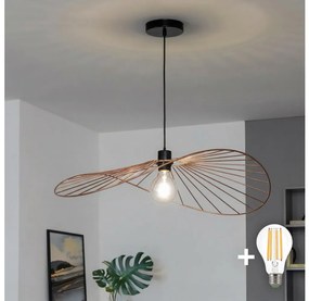 Brilagi - LED Lustr na lanku CERIA WIRE 1xE27/40W/230V 60x80 cm bronz