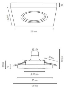 Spot-Light 2515174 - LED Podhledové svítidlo VITAR 1xGU10/5W/230V