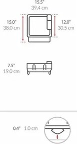 Simplehuman Compact Odkapávač na nádobí černá / rám z černé oceli / pl