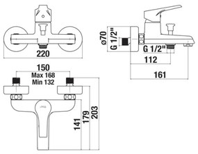 JIKA H3211W70044001 - Vanová baterie CUBE lesklý chrom