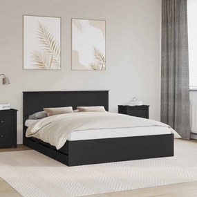 Rám postele se zásuvkou Černá 160 x 200 cm Inženýrské dřevo 3410687