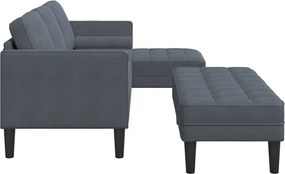 Set pohovek 2 ks Tmavě šedá Polyester 3329265