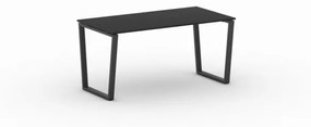 Kancelářský stůl PRIMO IMPRESS, černá podnož, 1600 x 800 mm, grafitová