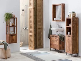 furniture-nabytek.cz - Sada koupelnového nábytku Sidora light z akácie, lakované, hnědé