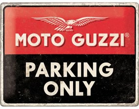Postershop Plechová cedule: Moto Guzzi Parking Only - 40x30 cm