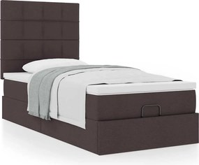 Osmanský rám postele s matrací tmavě šedá 90x190cm textil 3313122
