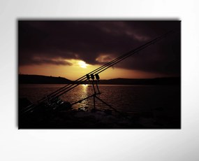 Malvis ® Obraz Večerní rybaření ROZMĚR (šířka x výška): jednodílný obdélník 120x80 cm