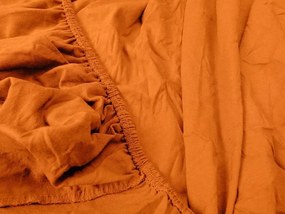 Jersey prostěradlo HIGHFIT oranžové 180 x 200 cm