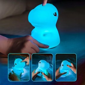 Dětská stolní LED lampa Dino bílá