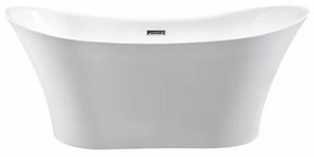 Besco Akrylátová volně stojící vana Amber 170x80 Barva: Bílá, Rozměry (cm): 170x80, Typ a barva výpustě: Click-Clack s přepadem, chrom