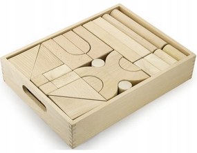Dřevěné kostky pro děti 48 bloků