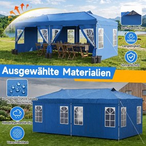 Costway Pavilon Pop-up párty stan výškově nastavitelný s 6 bočními stěnami